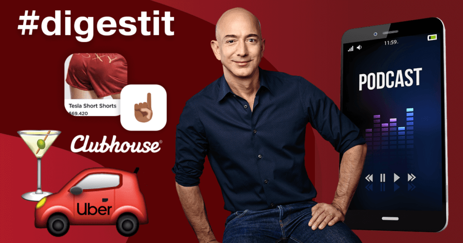 Ілон Маск у клубі, прощання Безоса, коктейлі від Uber: digest it | Adsider