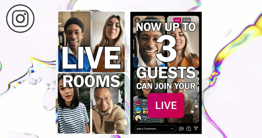 Instagram запустив «кімнати» для прямих ефірів з чотирма учасниками | Adsider